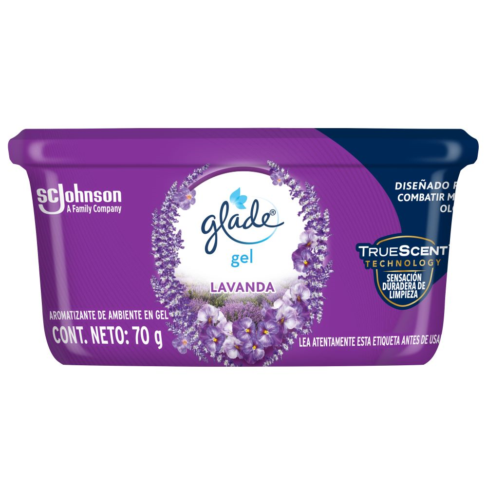 GLADE MINI GEL 12/70GR LAVANDA – Servicio Comercial Garis